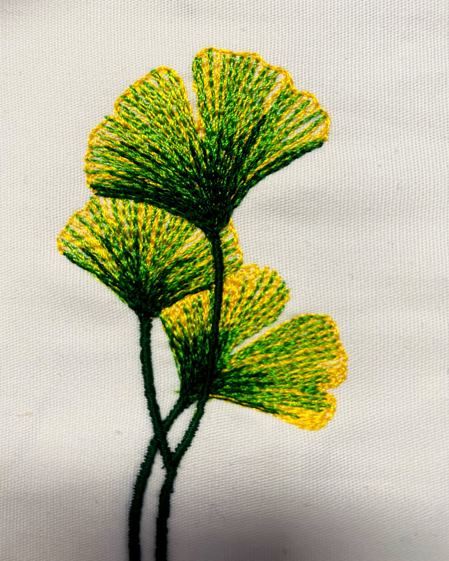 Ginko Machine Embroidery Design, 2 Sizes, Light Design, Instant ...