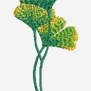 Ginko Machine Embroidery Design, 2 Sizes, Light Design, Instant ...