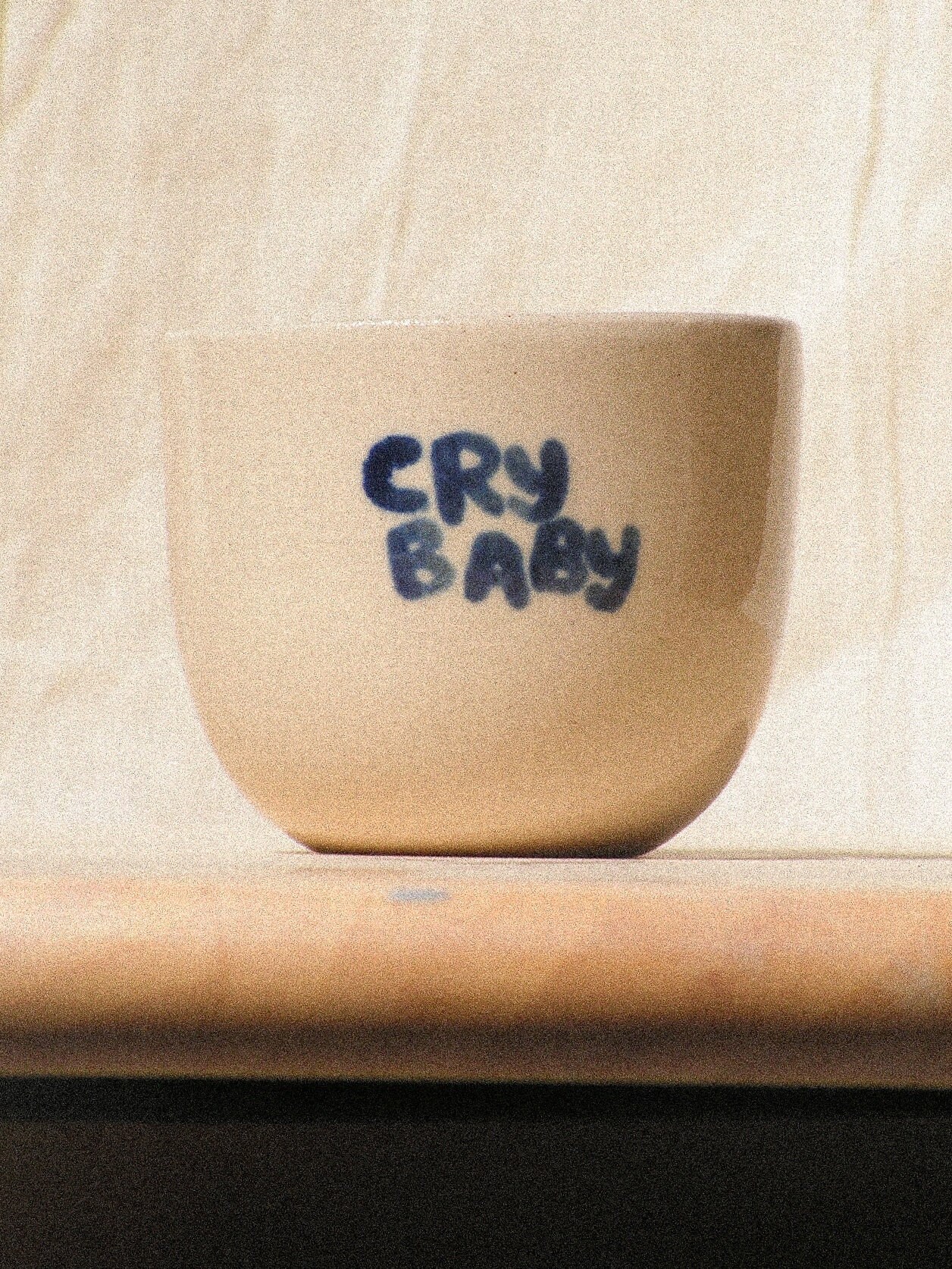 Cry Baby Smiley Face Ironic Espresso Cup Funny Quote Handmade - Etsy