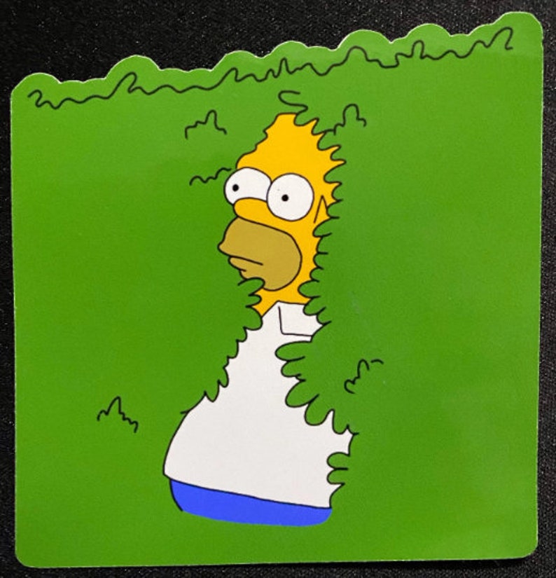 Homer.simpson Hiding in a Bush Meme Homer.simpson Meme the - Etsy Israel