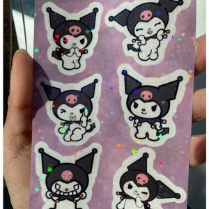 Kuro Sticker Sheet, Kuro Scrapbook Sticker Sheet, Transparent Vinyl ...