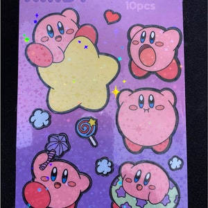 Pink Bubble Sticker, Anime Waterproof Sticker Sheet, Holographic Vinyl ...