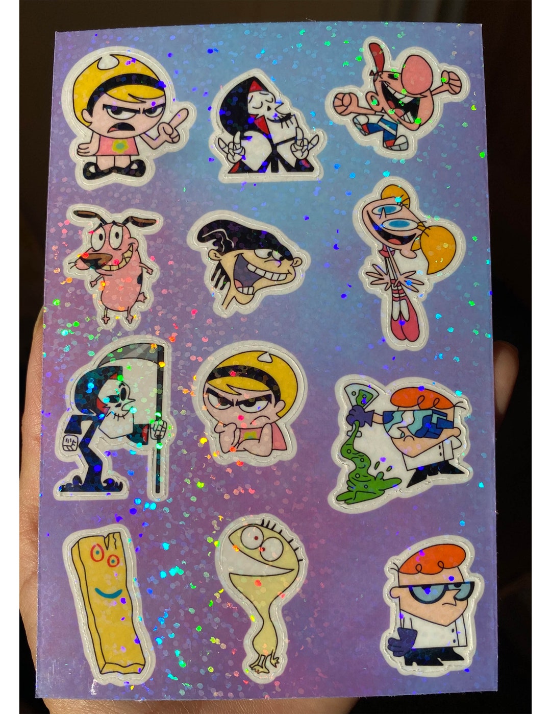 Cartoon Cartoon Sticker Sheet, Holographic Waterproof Sticker Sheet ...