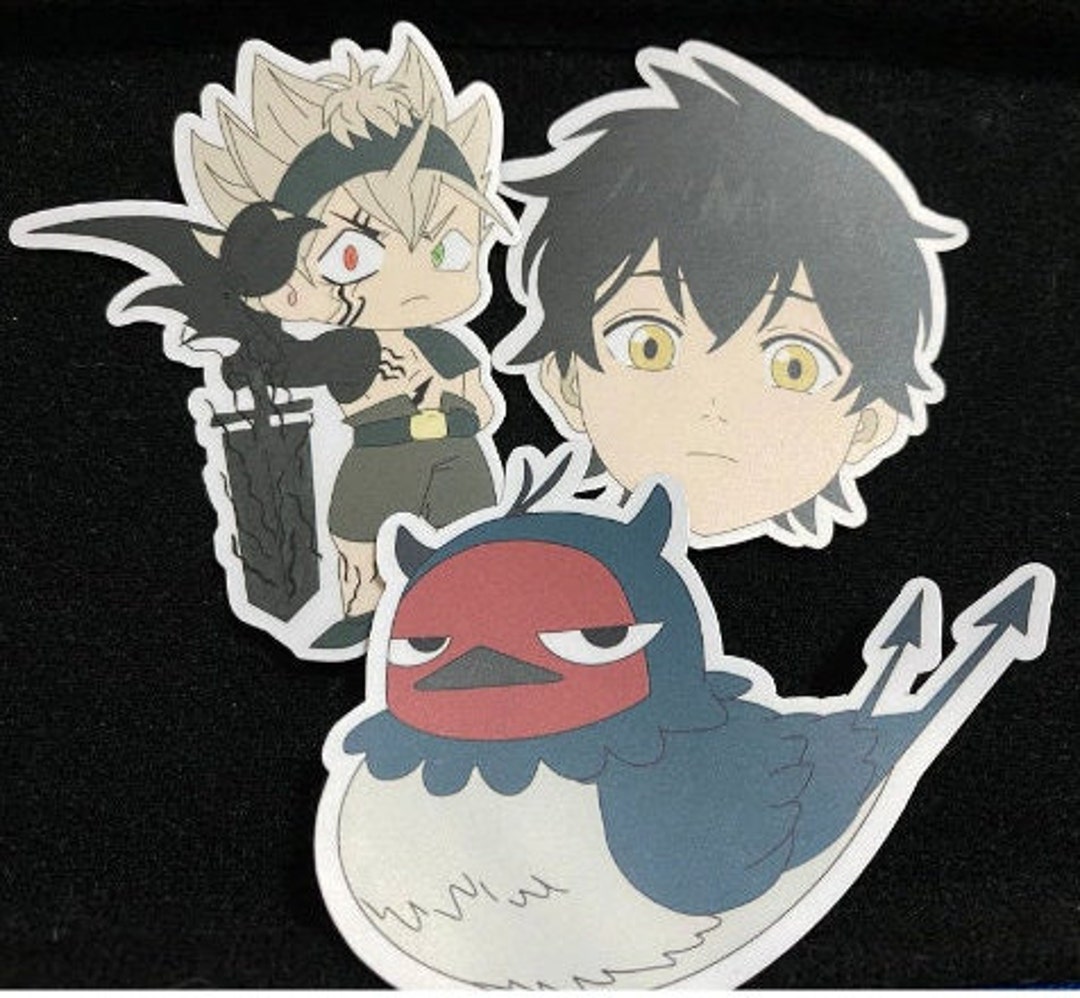 Asta/yuno/nero Sticker, Anime Sticker Pack, Matte Die Cut Waterproof ...