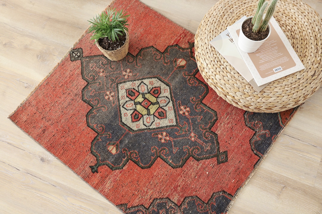 3x3 Natural Rug, 3x3 Area Rug, Oushak Rug,wool Rug,turkey Carpet,oushak ...