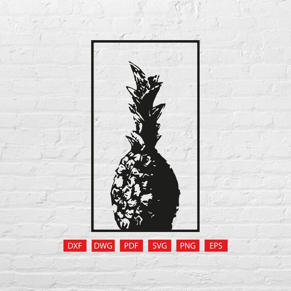 Pineapple DIGITAL Dxf Pdf Svg Png Dwg Eps Pattern Stencil | Etsy