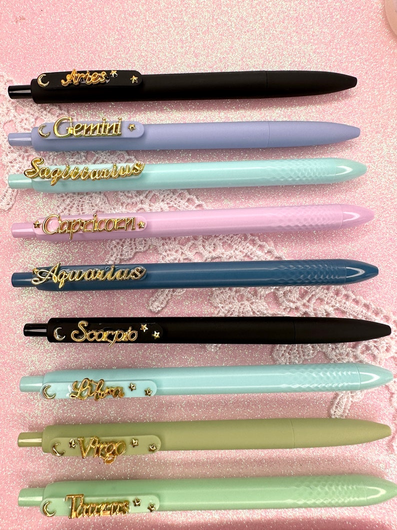 Zodiac Stationary Pens Zodiac / Custom Pen / Cute Pens / Planner Pen ...