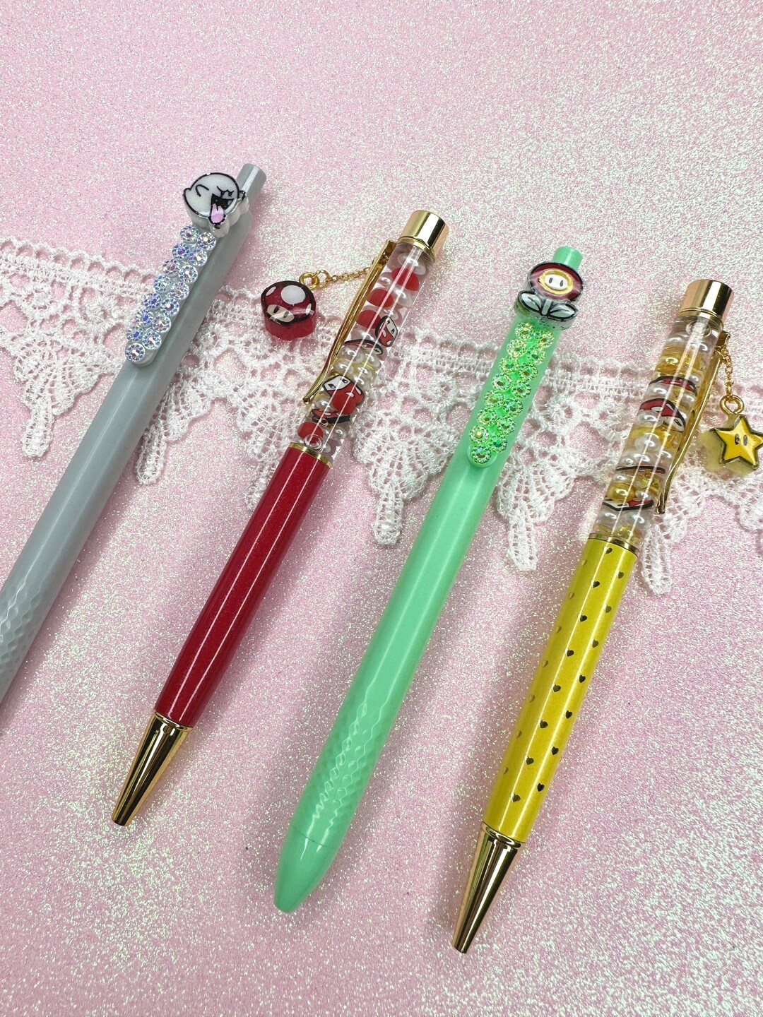 Video Game Inspired Float Pen - Snow Globe Pen - Stationary Pen - Video ...