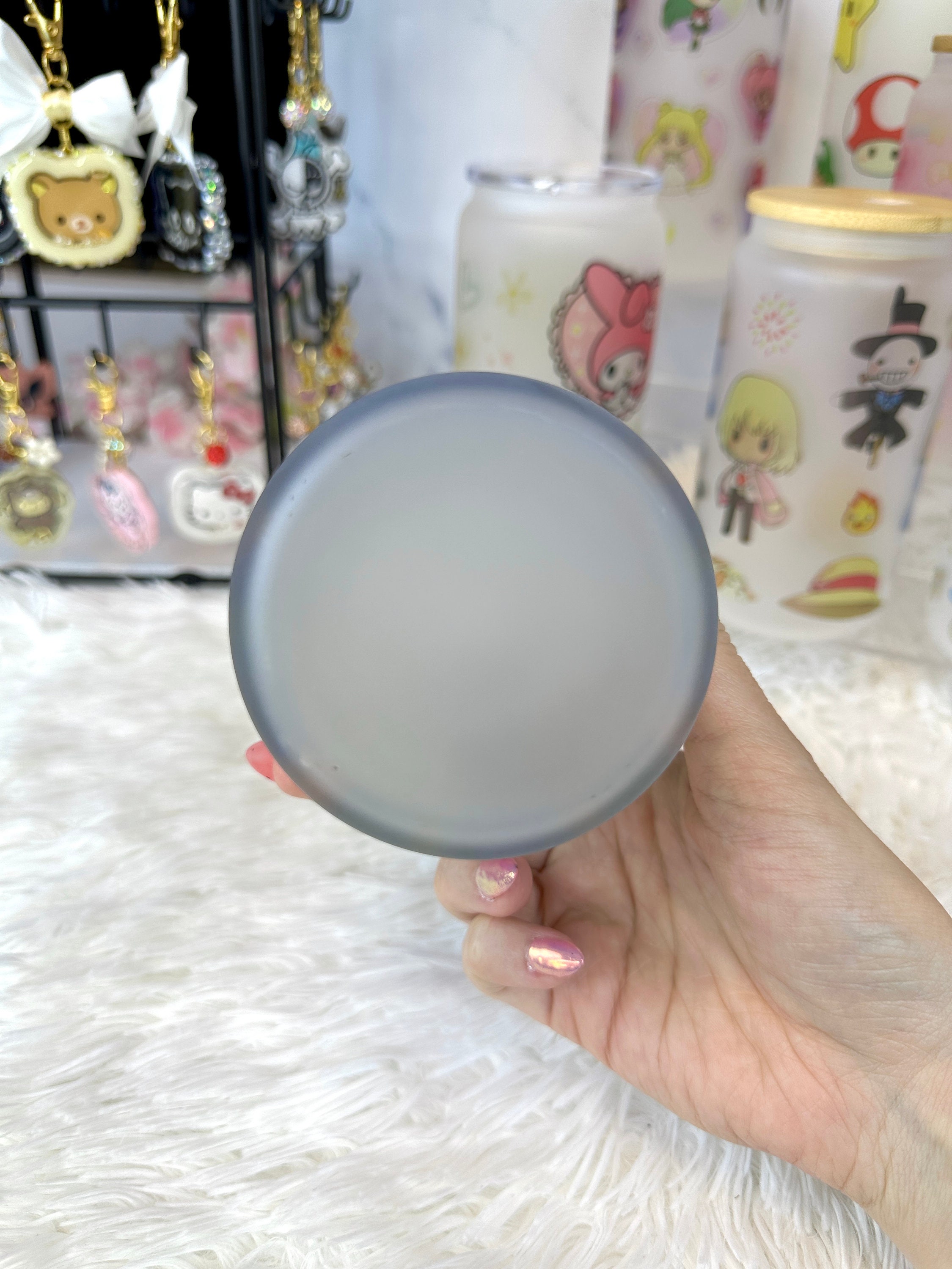 Anime Inspired Frosted Glass Cup Anime Glass Cans Anime Cup Anime ...