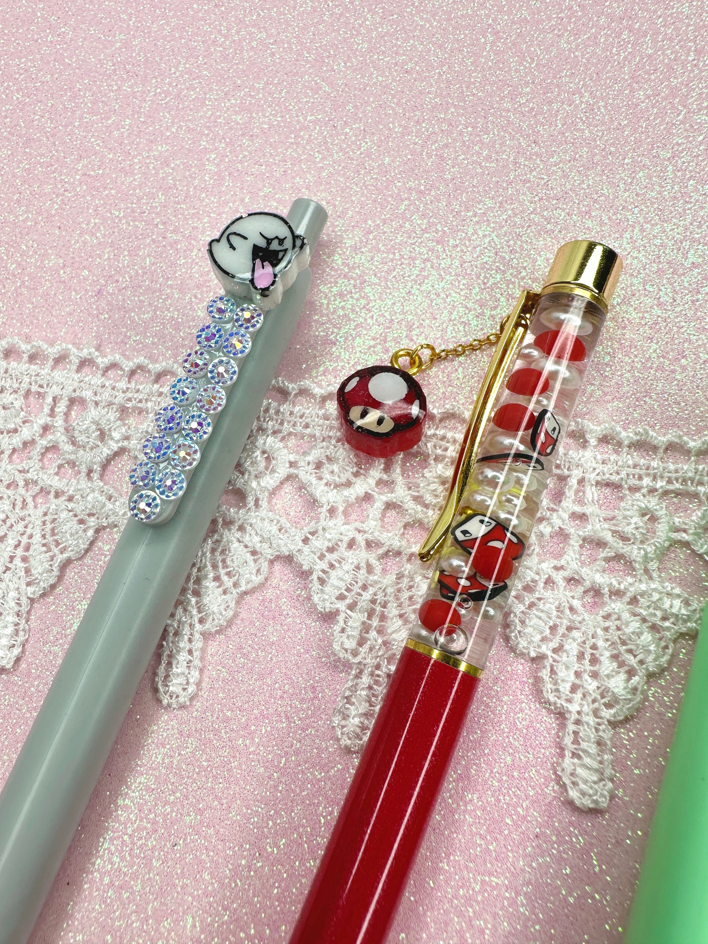 Video Game Inspired Float Pen - Snow Globe Pen - Stationary Pen - Video ...