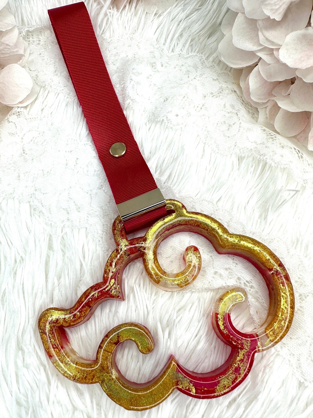 Red and Gold Akatsuki Cloud Tsurikawa Anime Car Accessories Akatsuki ...