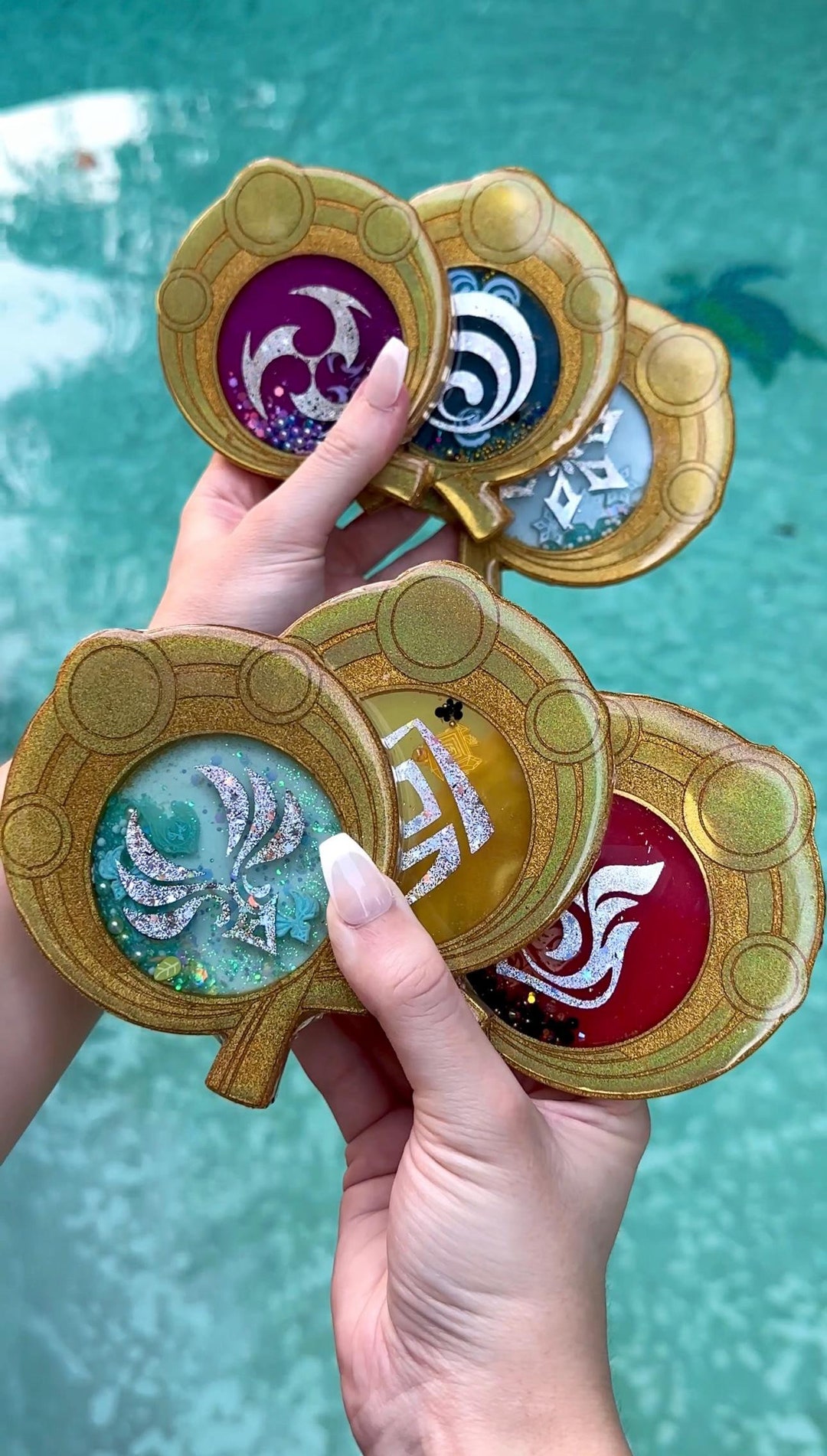 Genshin Impact Coaster Genshin Impact Vision Coaster Gifts for Her ...