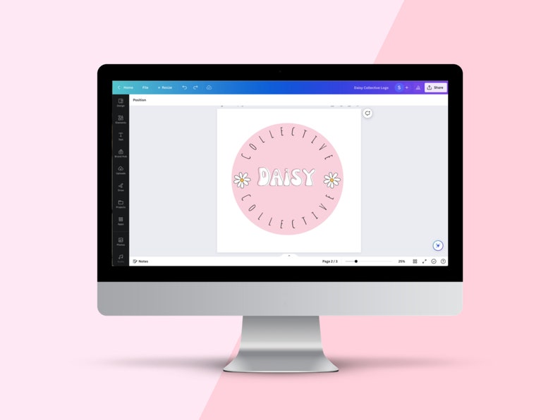 Daisy Logo Design for Small Business Logo a Fun Bright Logo Canva ...