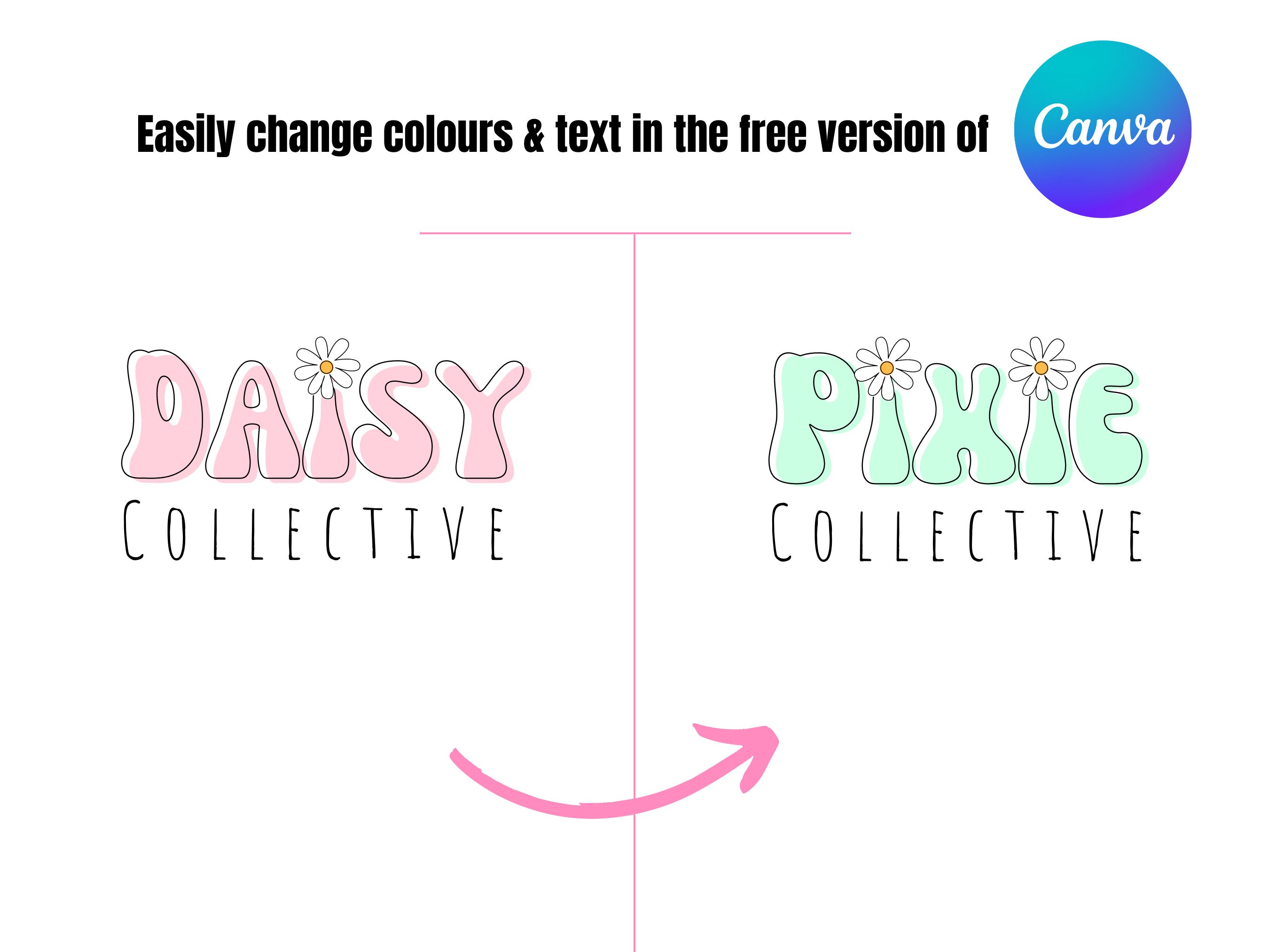 Daisy Logo Design for Small Business Logo a Fun Bright Logo Canva ...