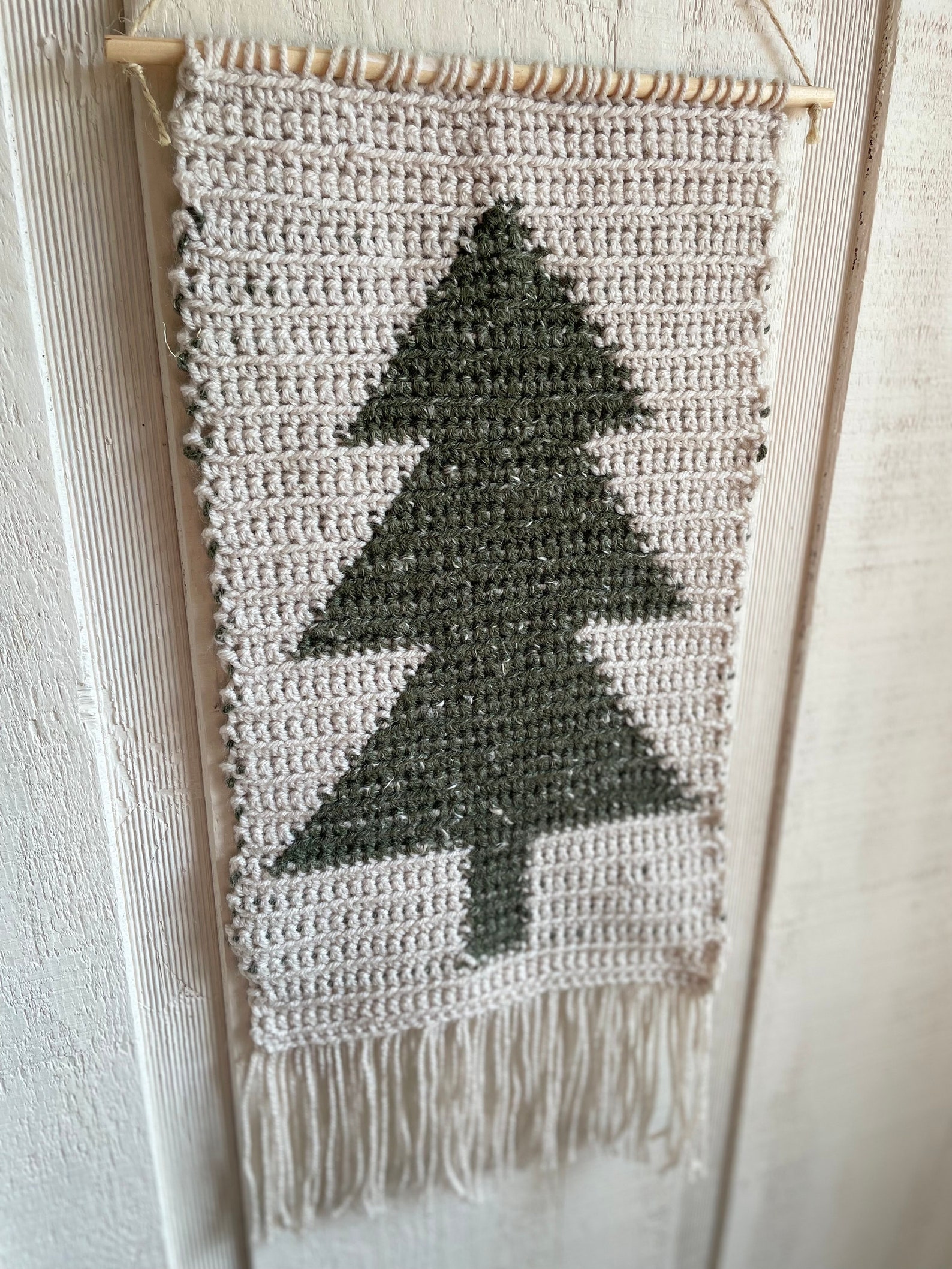 Christmas Tree Wall Hanging | Crochet Christmas Wall Art - Etsy