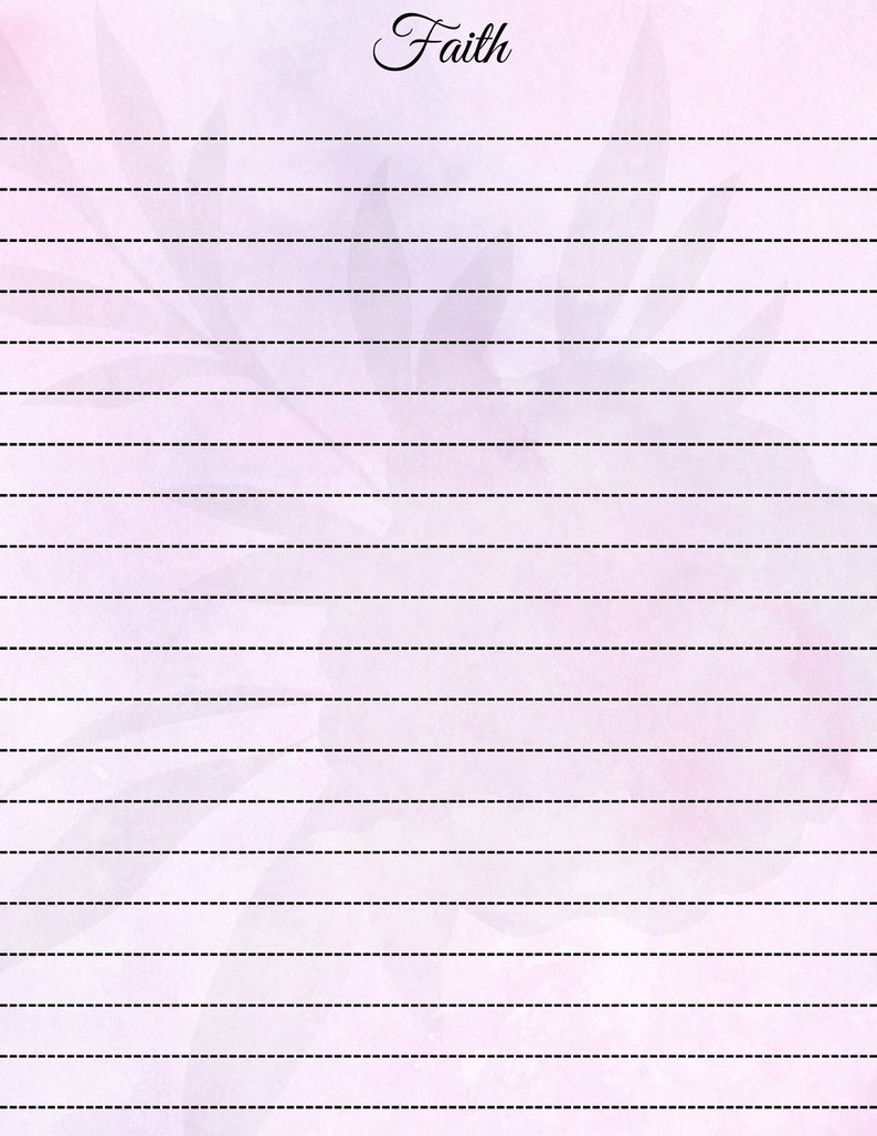 Printable Faith Christian Themed Decorative Note Page | 8.5x11 Inches ...