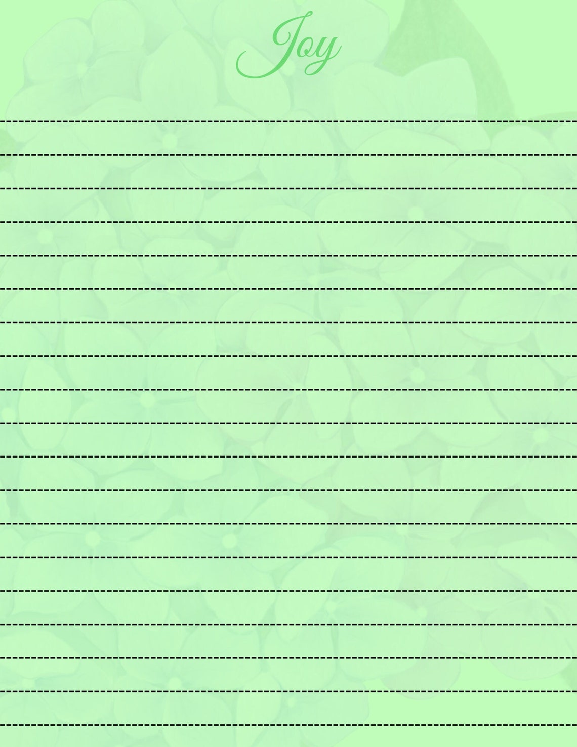 Printable Joy Christian Themed Decorative Note Page | 8.5x11 Inches ...