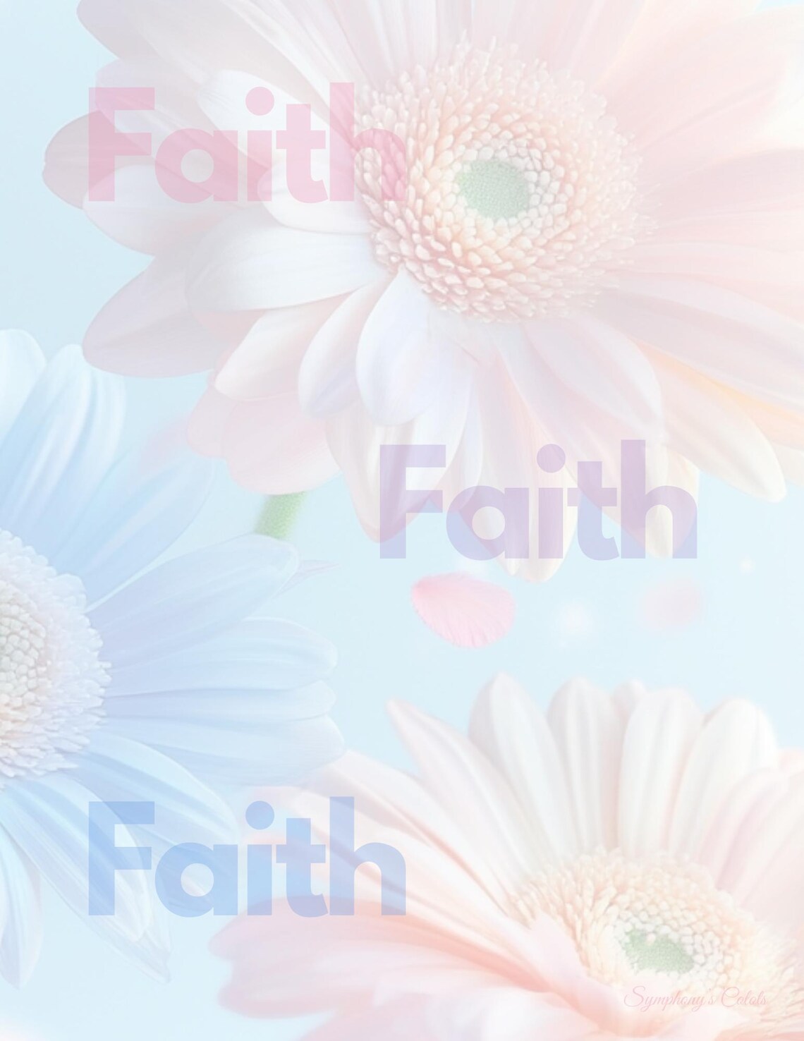 Faith Themed Flowers Writing Note Pages Both Lined and Unlined - Etsy