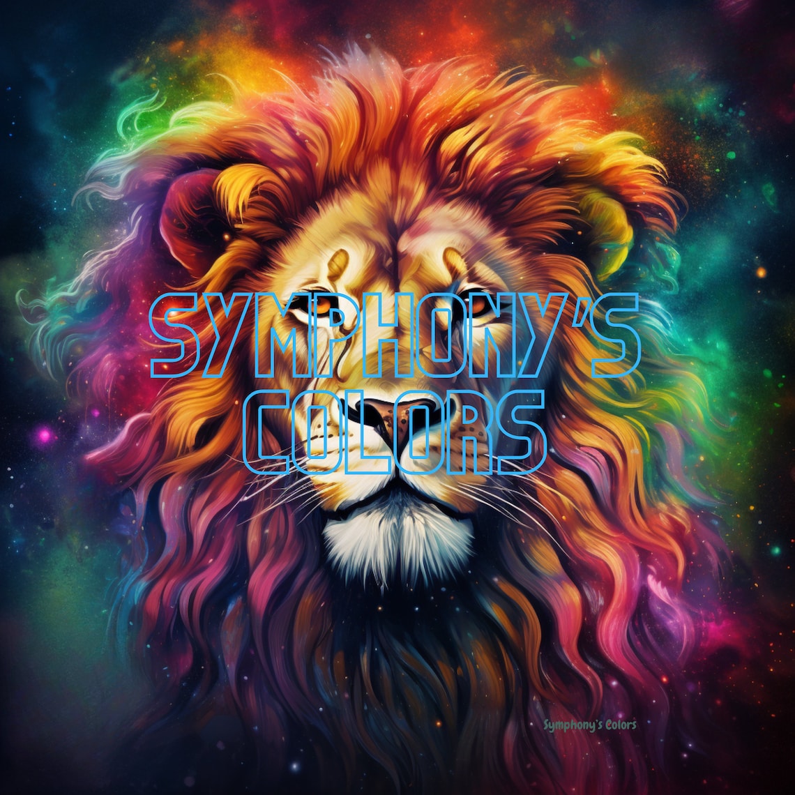 Lion of Judah Rainbow Color and Sparkles Printable Lion Art - Etsy