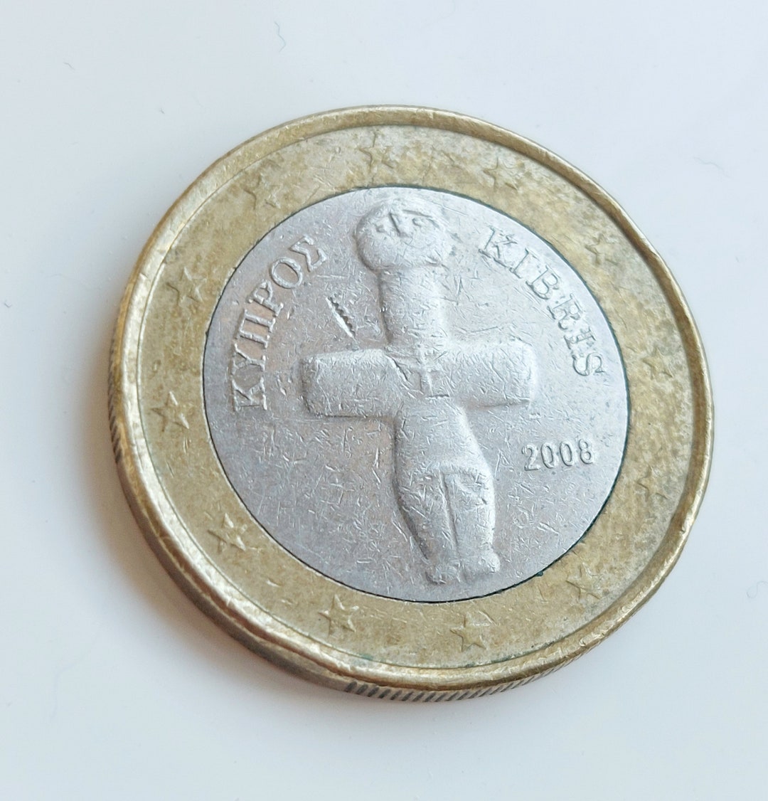 Rare 1 Euro Coin Cyprus 2008 - Etsy