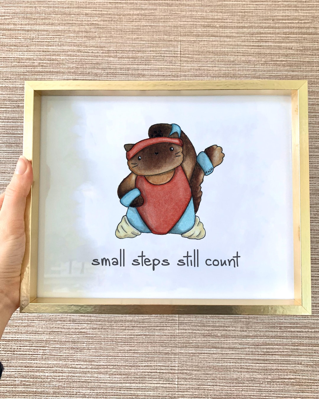 Small Steps Still Count Art Print, 8x10 Cat Print - Etsy
