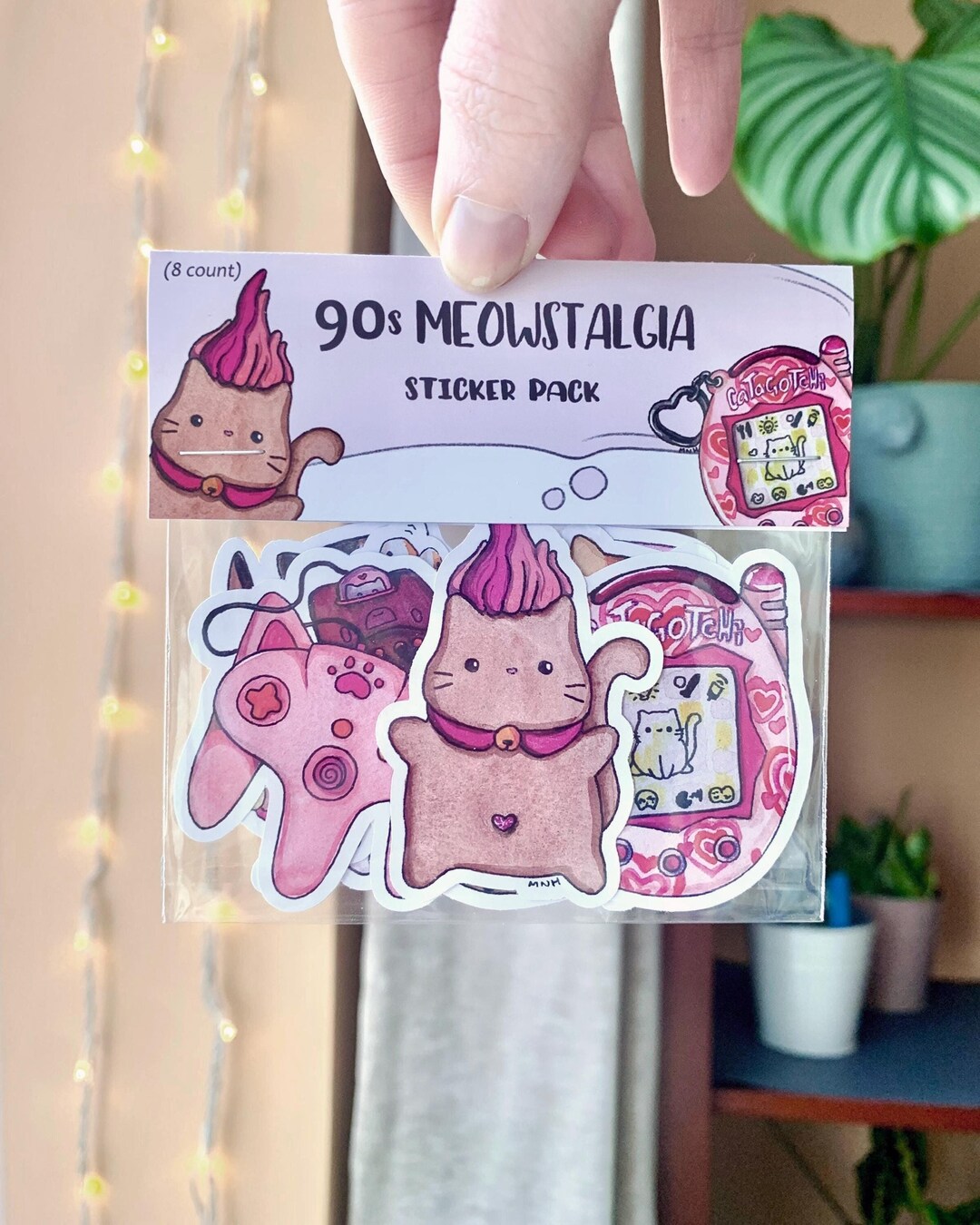 90s Meowstalgia Vinyl Sticker Pack | Set of 8 Handmade Vinyl Stickers ...