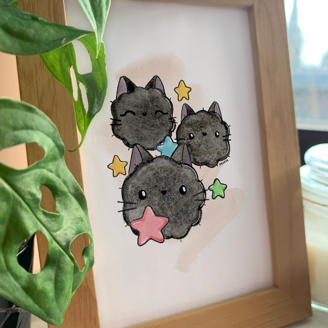 Sook Sprites / Cat Art Print / Soot Sprite Cat / Anime Art Print ...