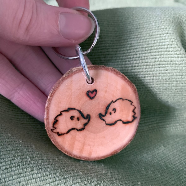 Wood Slice Keyring - Etsy