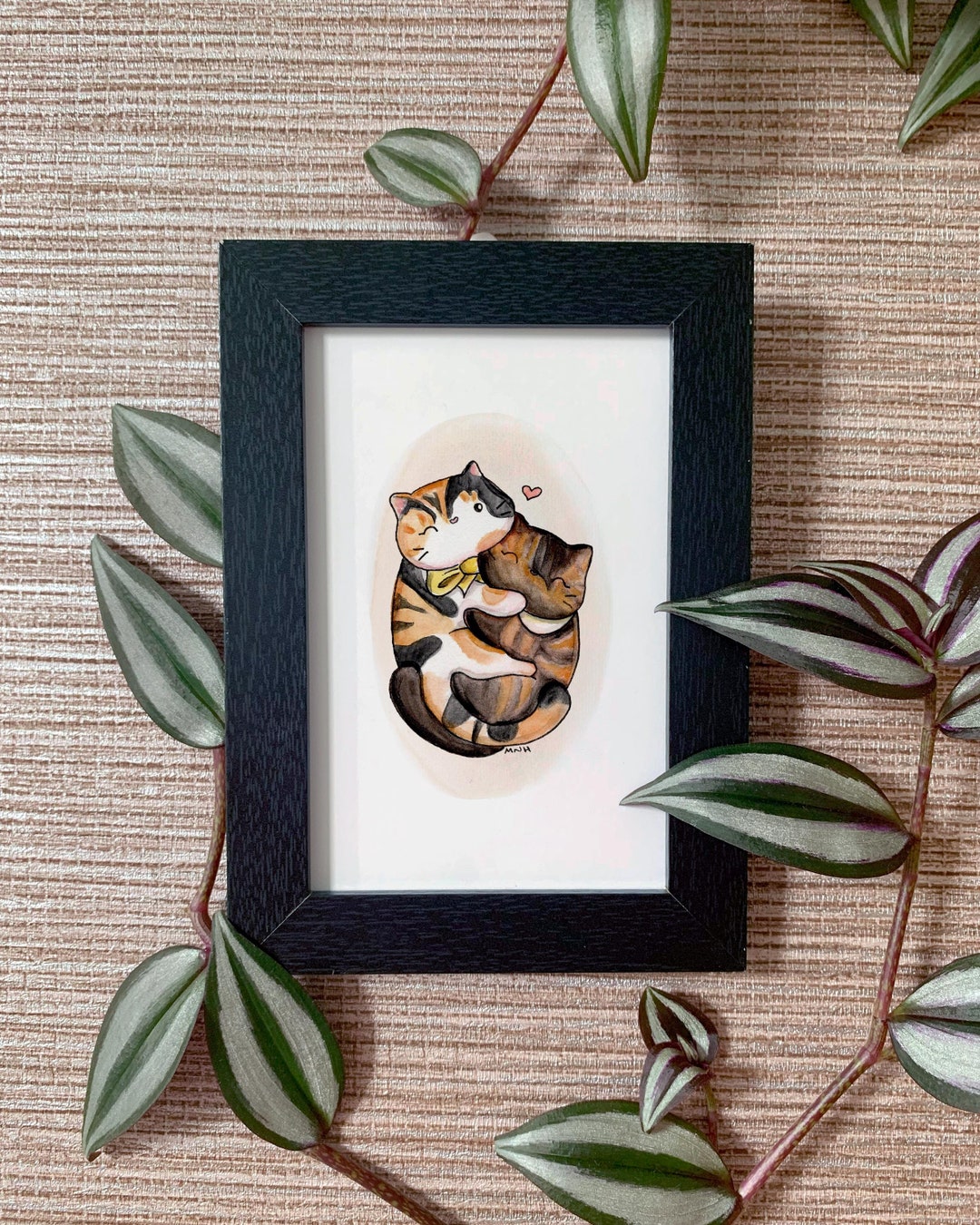 Snuggle Bugs / Cozy Cats Art Print / Tortie Cat Art / Calico Cat / Cute ...