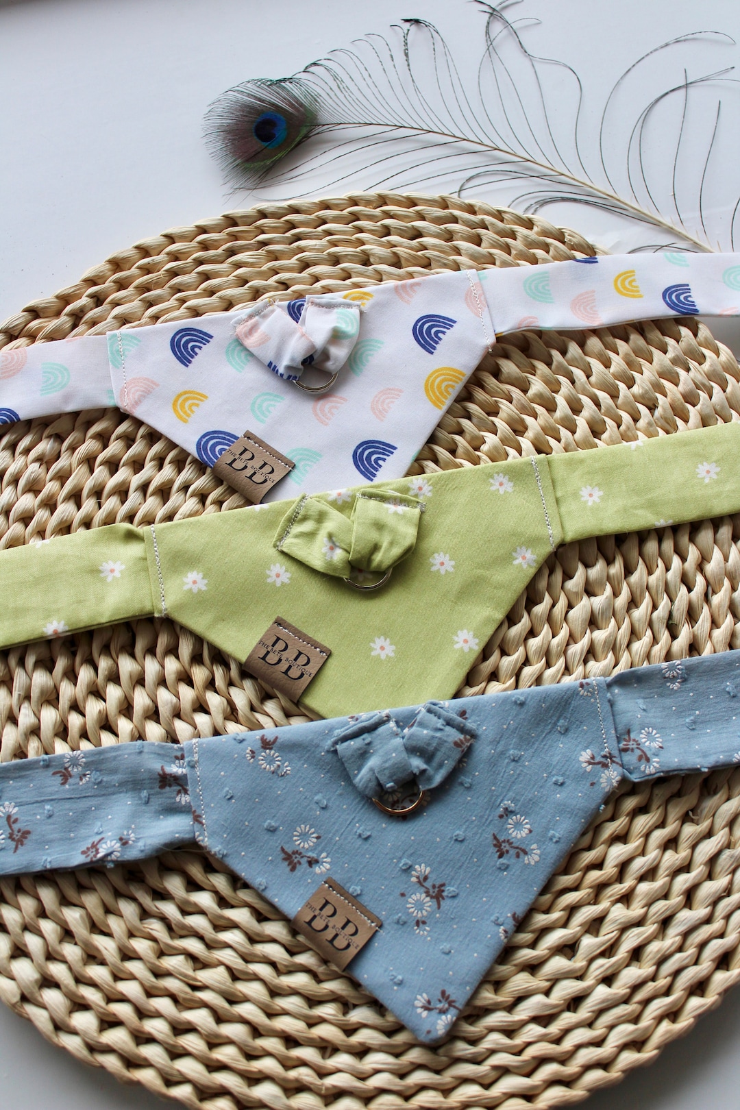 ADD ON - Ring for a Dog Id Sewn on Top of the Bandana - Etsy