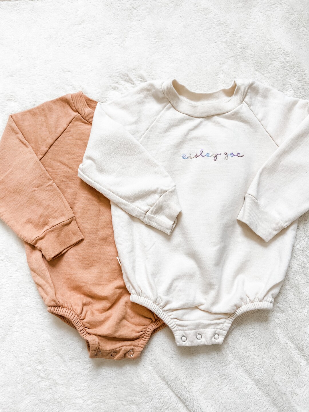 Hand Embroidered Baby and Toddler Sweatshirt Romper- VERY LIMITED ...