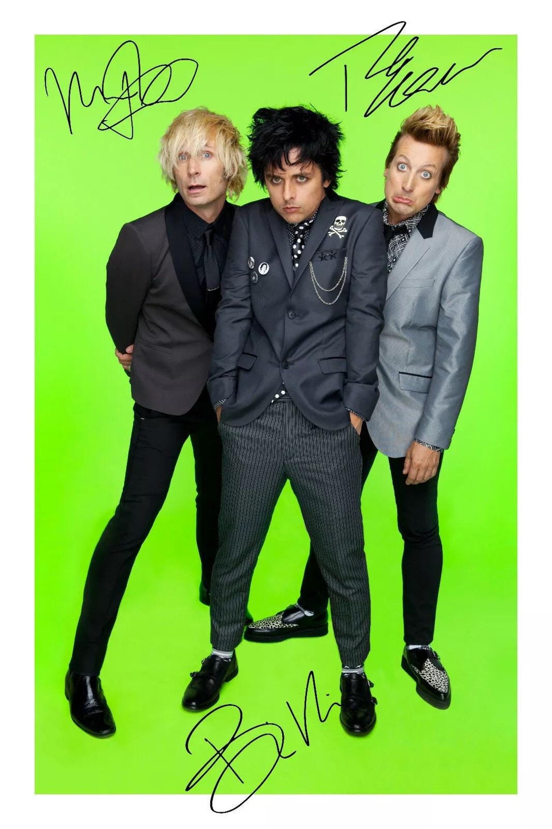 Green Day Signed Autograph Music Collectable Rock Music Signature ...