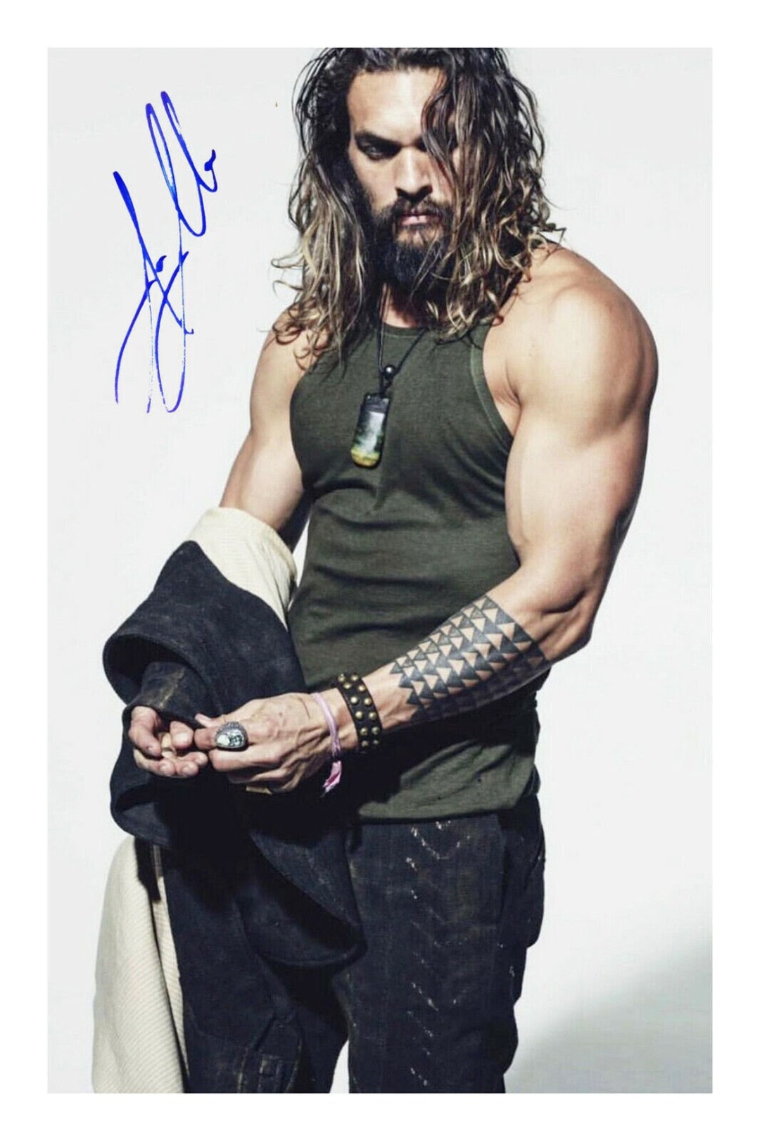 Jason Momoa Signed Autograph Print Movie Memorabilia Collectable Dvd ...