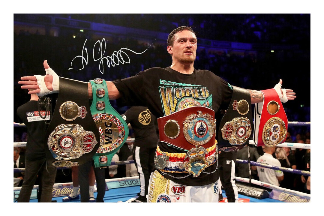 Oleksandr Usyk Signed Boxing Memorabilia Collectable Print World ...