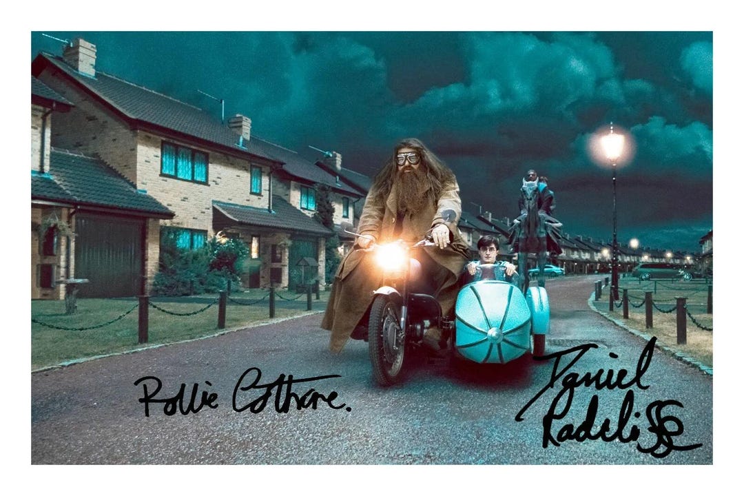 Daniel Radcliffe Robbie Coltrane Harry Potter Signed Autograph Photo ...