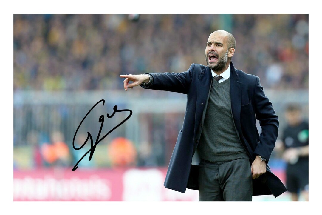 Pep Guardiola GOAT Signed Autograph Collectable Memorabilia Football ...