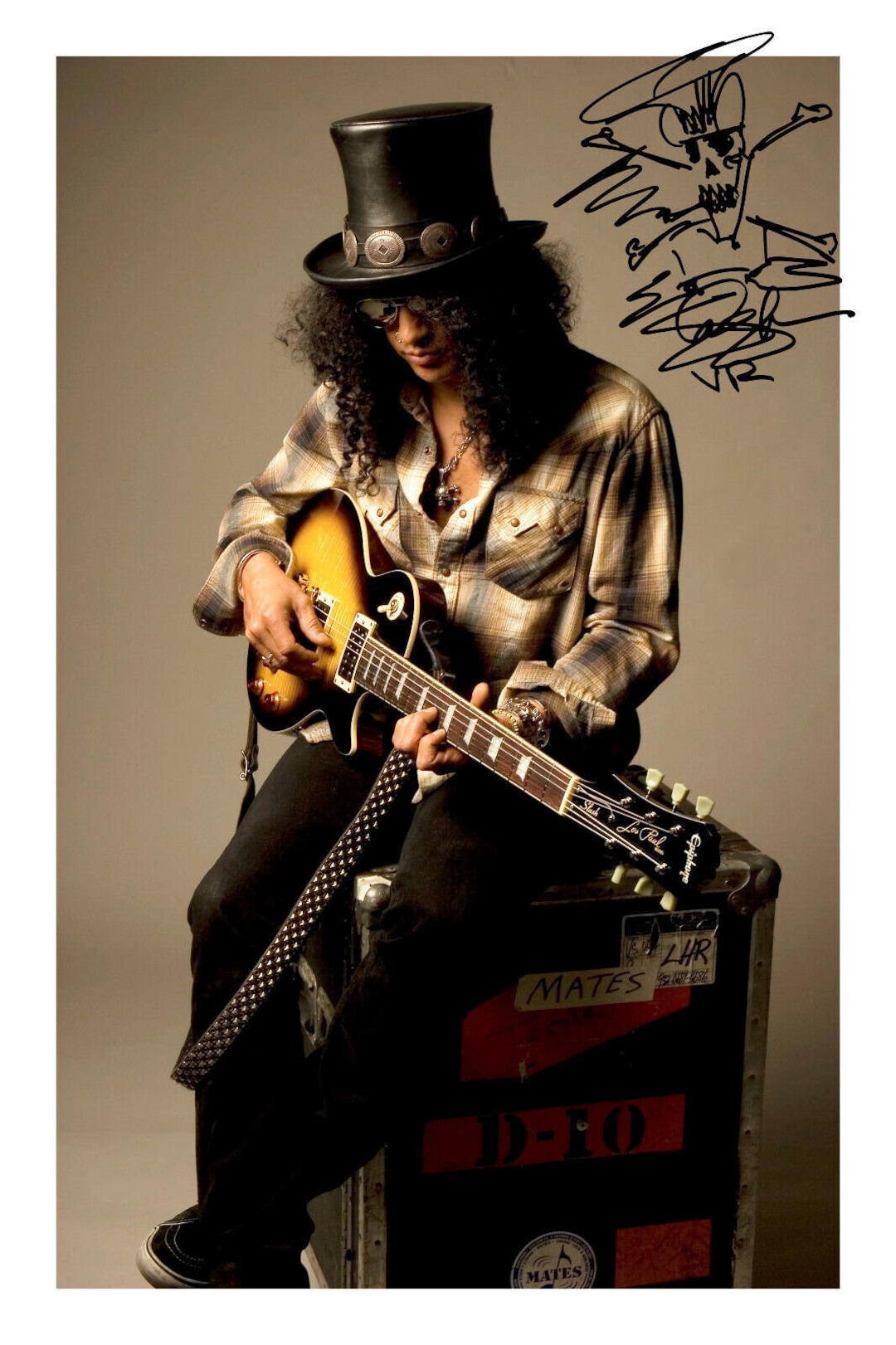 Slash Guns N Roses Signed Autograph Photo Rock Music Memorablia ...