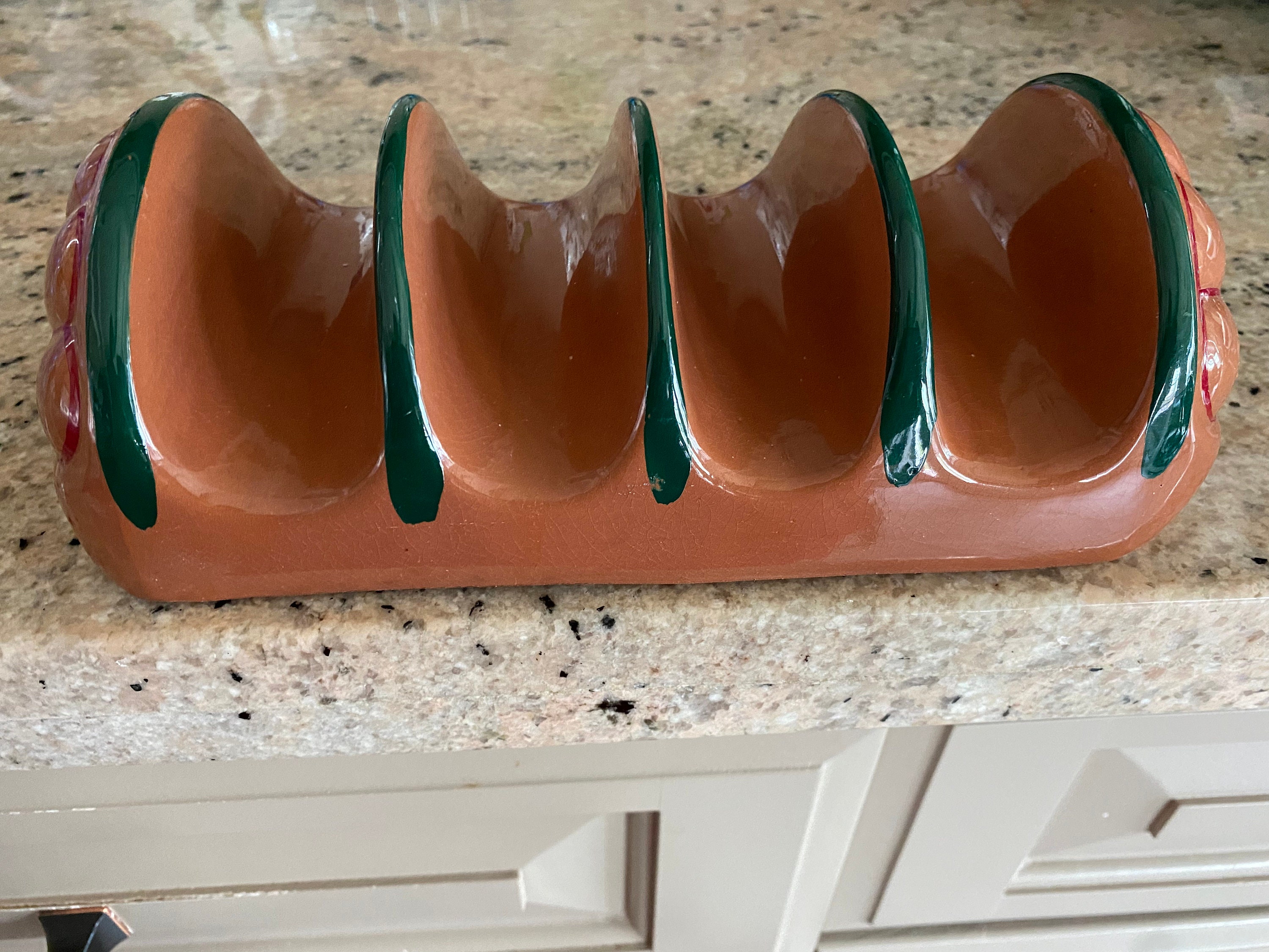 Vintage Ceramic TACO Holder Rack - Etsy