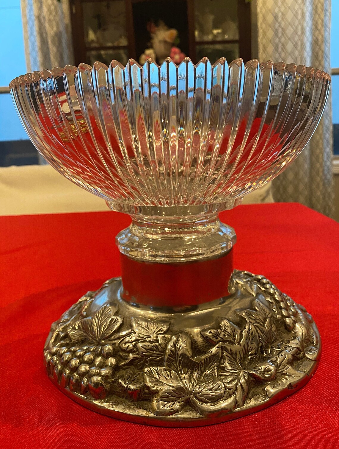 Pewter Aluminum Grapevine Pedestal Base - Etsy