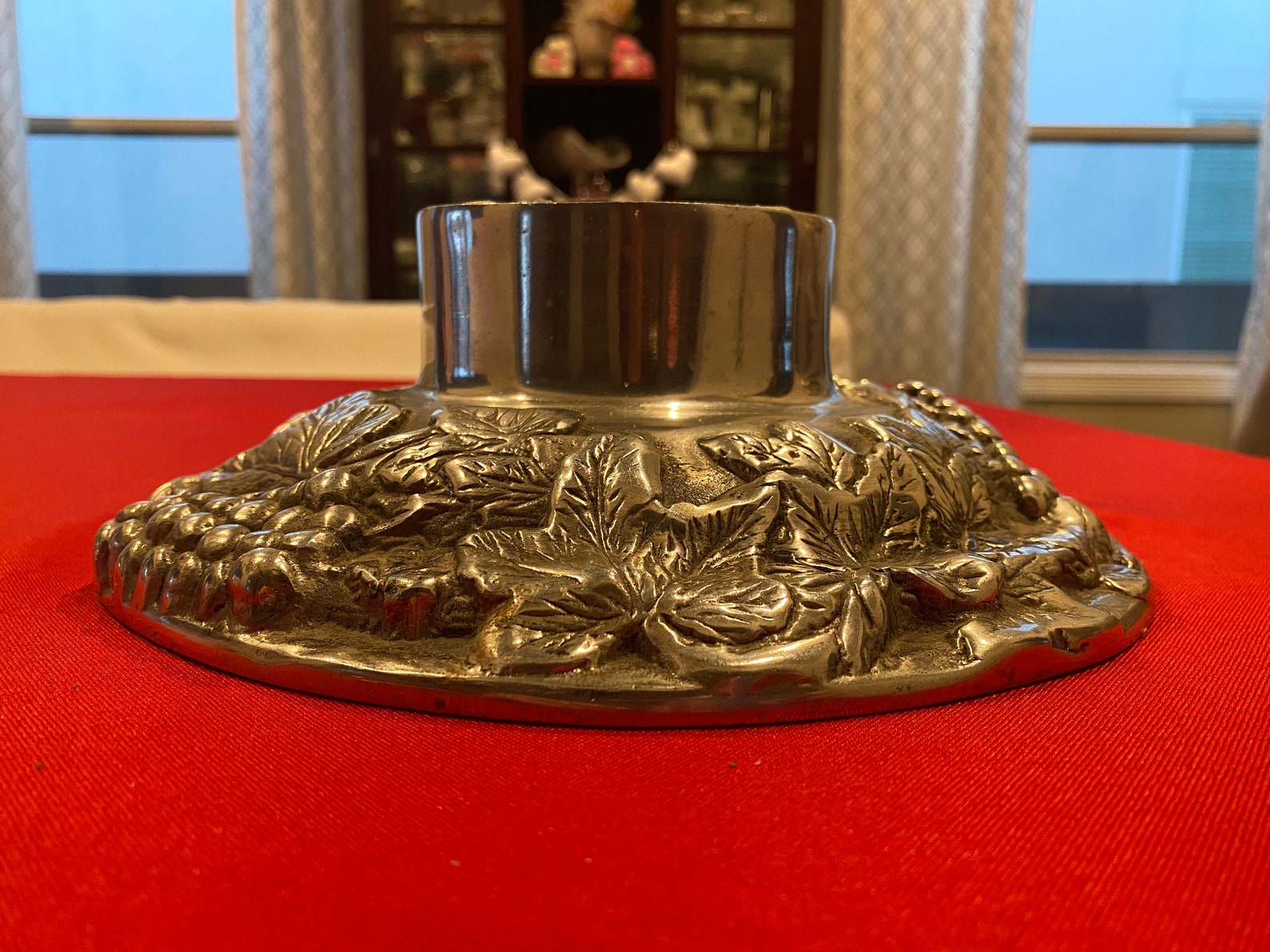 Pewter Aluminum Grapevine Pedestal Base - Etsy