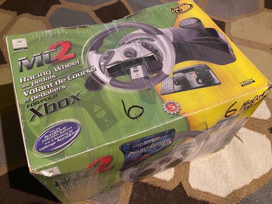 Vintage XBOX Mad Catz MC2 Racing Wheel and Pedals - Etsy