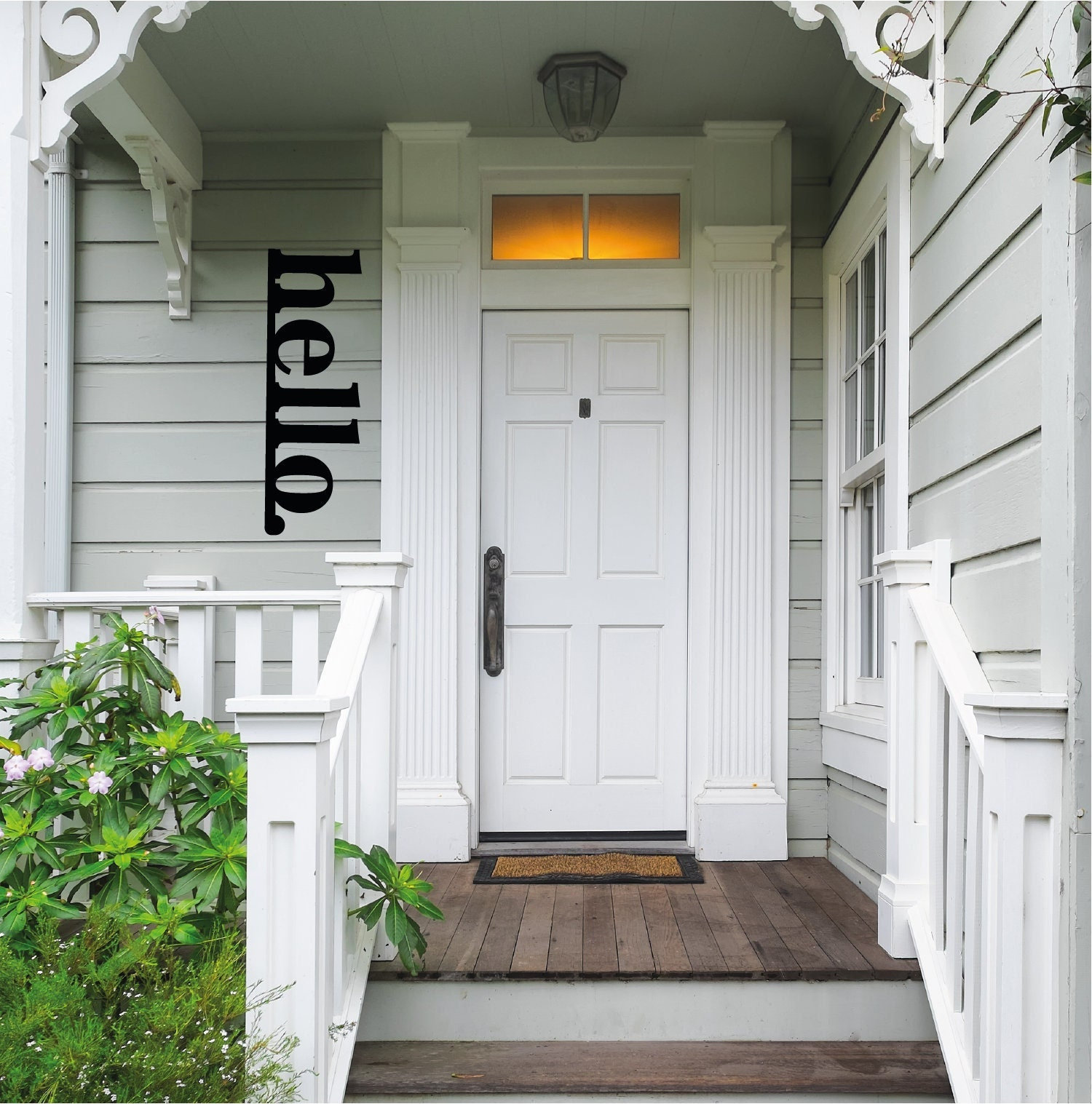 Glamour Metal Hello Sign Front Door Decor Welcome Sign - Etsy