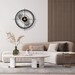 Minimalist Metal Floral Design Wall Clock, Metal Large Clock, Unique ...