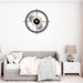 Minimalist Metal Floral Design Wall Clock, Metal Large Clock, Unique ...