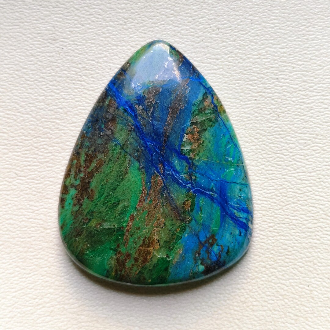 Natural Blue Azurite Cabochon Pear Shape Azurite Gemstone Jewelry ...