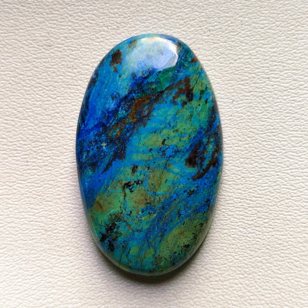 Natural Blue Azurite Cabochon Oval Shape Azurite Gemstone Jewelry ...