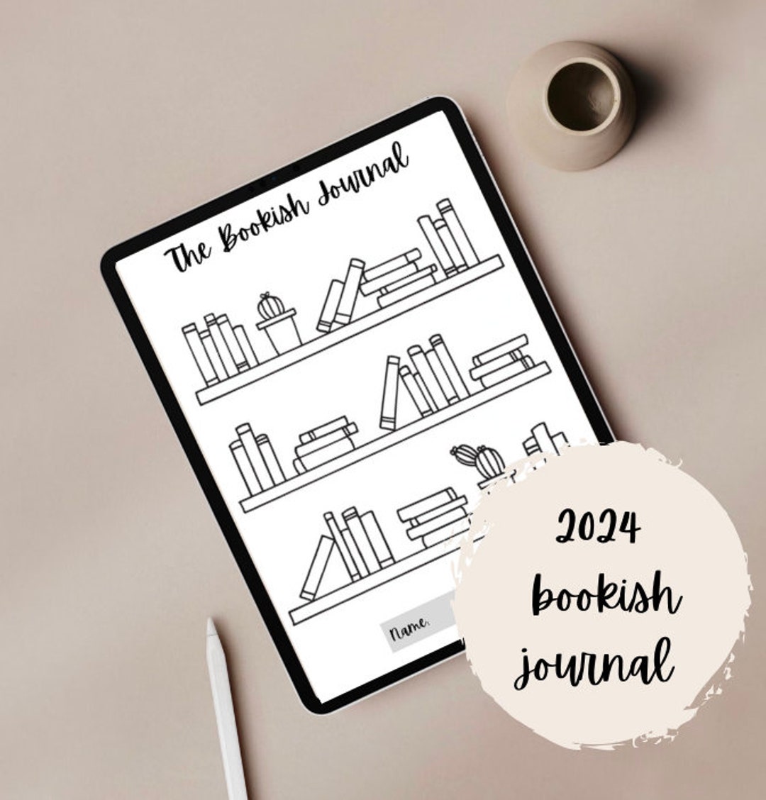 Bookish Journal 2024 Goodnotes digital - Etsy
