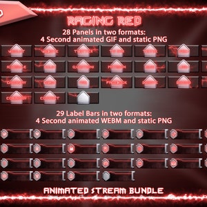 Full Animated Red Twitch Bundle, Animated Twitch Stream Package, Twitch ...