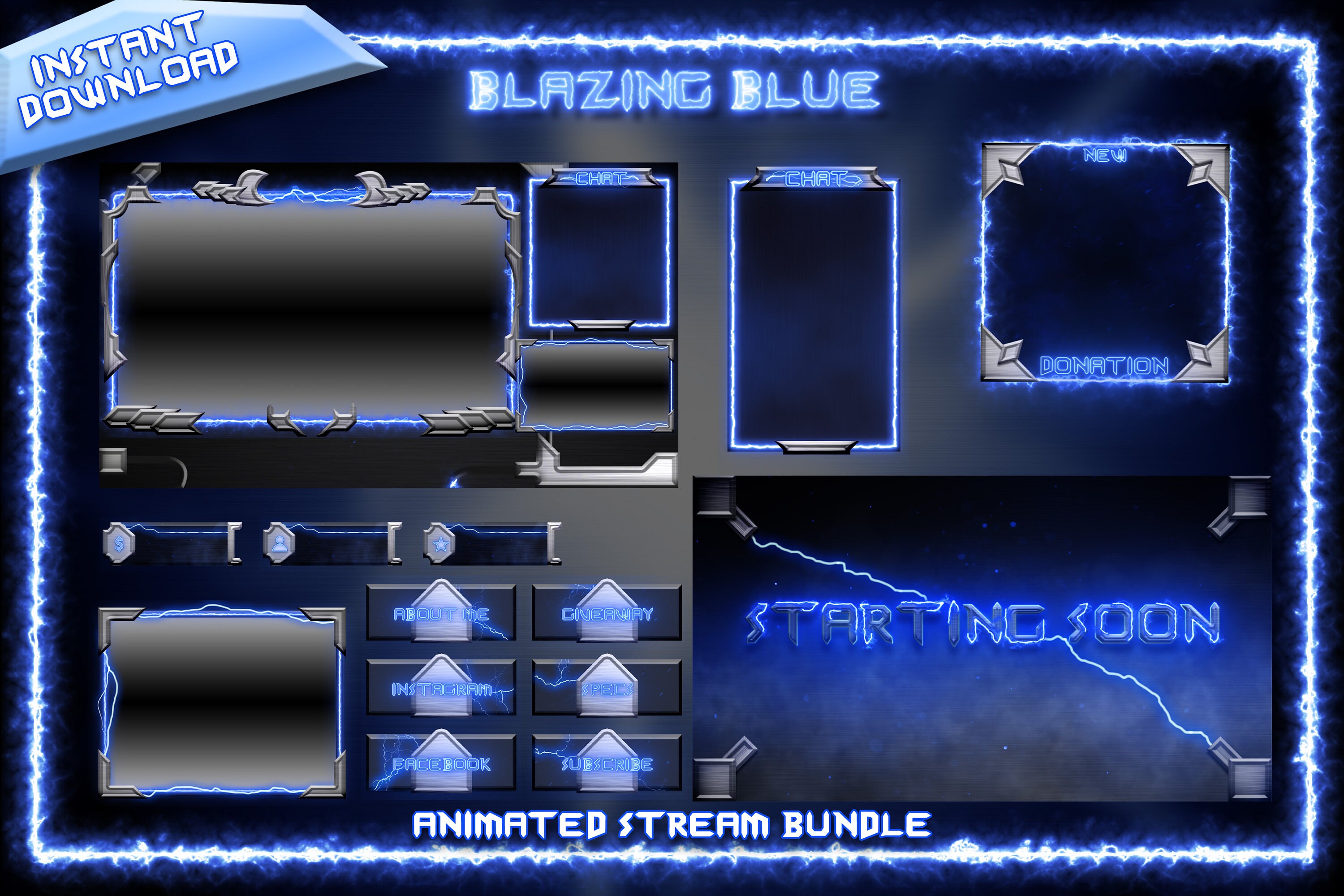 Full Animated Twitch Bundle, Animated Twitch Stream Package, Twitch ...