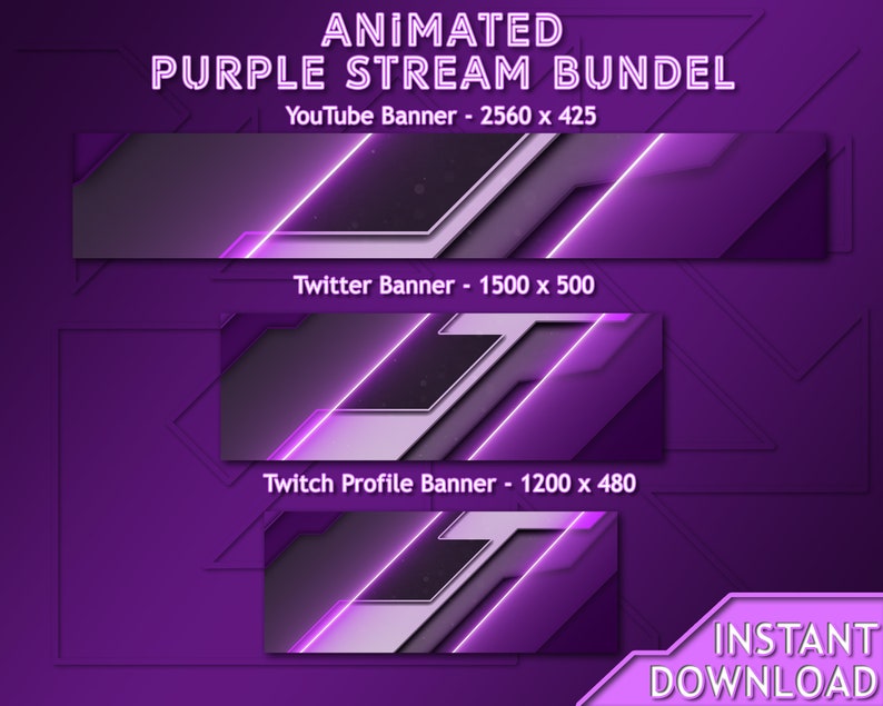 Twitch Animated Overlay Bundle, Animated Streaming Package, Twitch ...